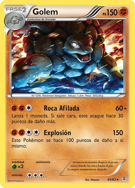 Golem (Destellos de Fuego TCG) - WikiDex, la enciclopedia Pokémon