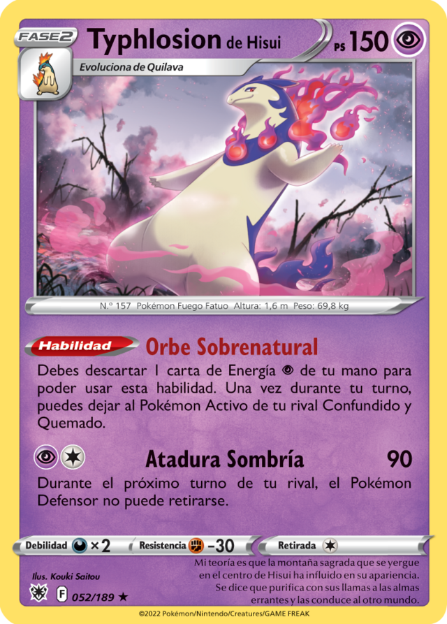 Typhlosion de Hisui (Resplandor Astral TCG) - WikiDex, la enciclopedia ...