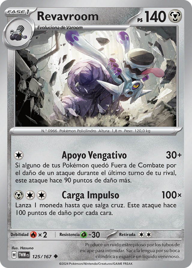 Revavroom (Mascarada Crepuscular TCG) - WikiDex, la enciclopedia Pokémon