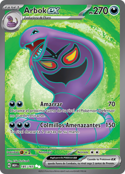 Arbok ex (151 TCG) - WikiDex, la enciclopedia Pokémon
