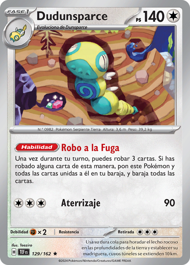 Dudunsparce (Fuerzas Temporales TCG) - WikiDex, la enciclopedia Pokémon