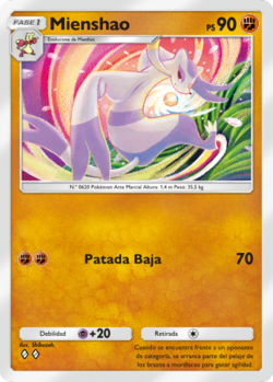 Mienshao (Arboleda de Eevee TCG Pocket) - WikiDex, la enciclopedia Pokémon