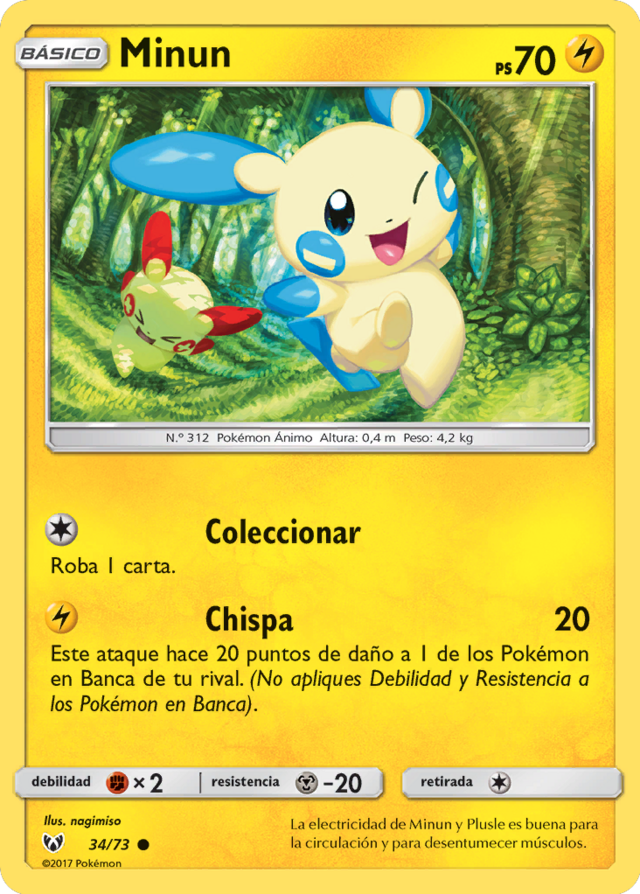 Minun (Leyendas Luminosas TCG) - WikiDex, la enciclopedia Pokémon
