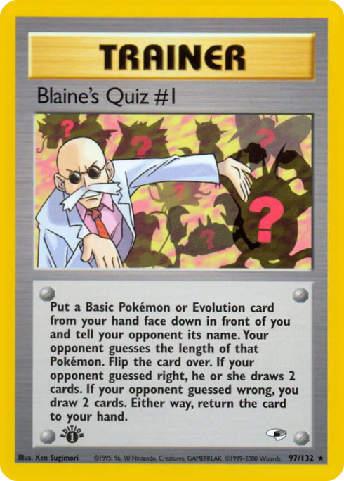 Blaine's Quiz #1 (TCG) - WikiDex, la enciclopedia Pokémon