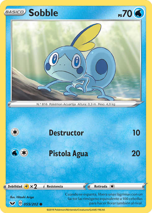 Sobble (Espada y Escudo 55 TCG) - WikiDex, la enciclopedia Pokémon