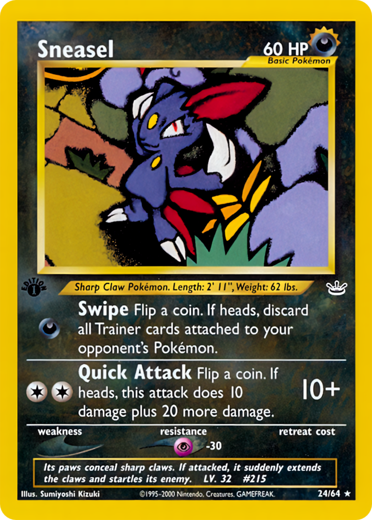 Sneasel (Neo Revelation TCG) - WikiDex, la enciclopedia Pokémon
