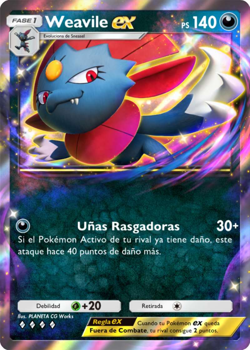 Weavile ex (Pugna Espaciotemporal TCG Pocket) - WikiDex, la ...