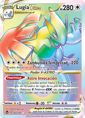 Lugia V-ASTRO (Tempestad Plateada TCG) - WikiDex, la enciclopedia Pokémon