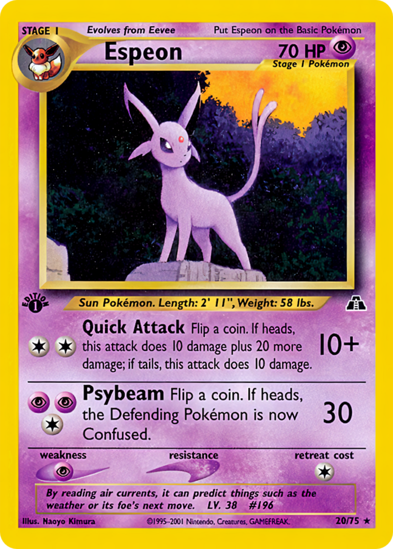 Espeon (Neo Discovery 20 TCG) - WikiDex, la enciclopedia Pokémon