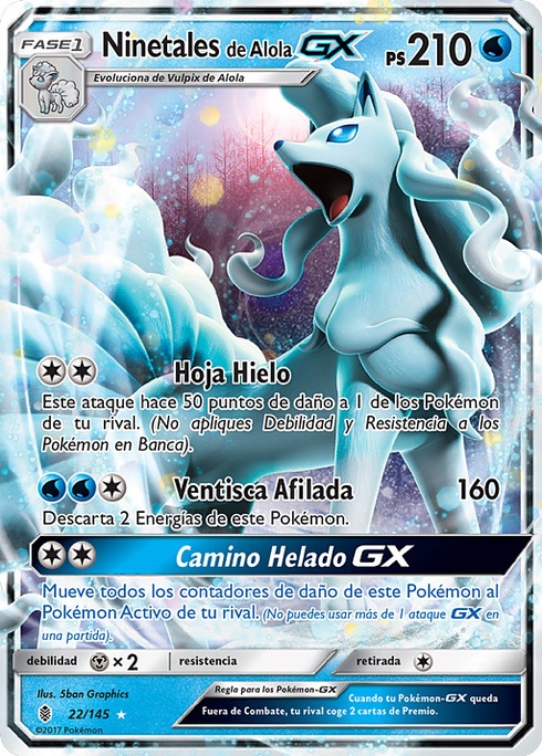 Ninetales de Alola-GX (Albor de Guardianes TCG) - WikiDex, la enciclopedia Pokémon