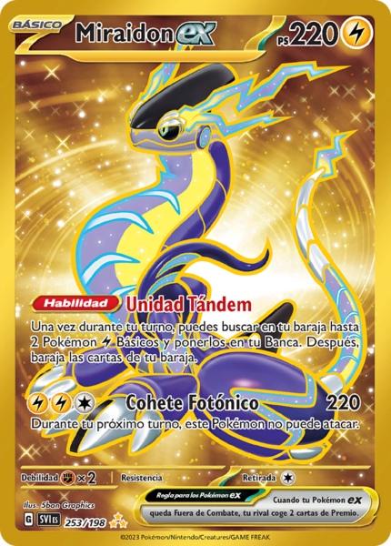Miraidon ex (Escarlata y Púrpura TCG) - WikiDex, la enciclopedia Pokémon