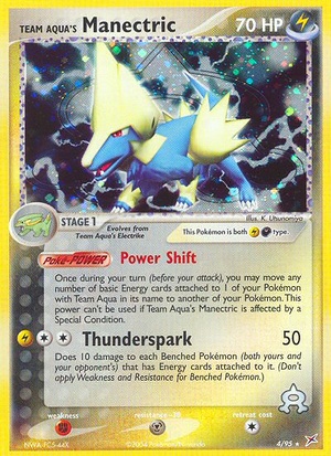 Team Aqua's Manectric (Team Magma vs Team Aqua 4 TCG) - WikiDex, la enciclopedia Pokémon