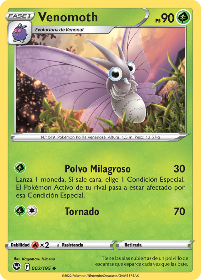 Venomoth (Tempestad Plateada TCG) - WikiDex, la enciclopedia Pokémon