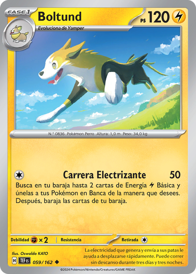 Boltund (Fuerzas Temporales TCG) - WikiDex, la enciclopedia Pokémon
