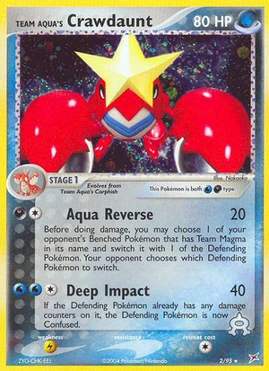 Team Aqua's Crawdaunt (Team Magma vs Team Aqua 2 TCG) - WikiDex, la enciclopedia Pokémon