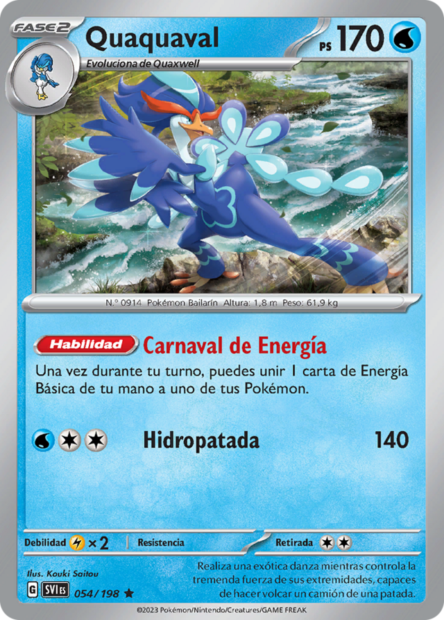 Quaquaval (Escarlata y Púrpura TCG) - WikiDex, la enciclopedia Pokémon