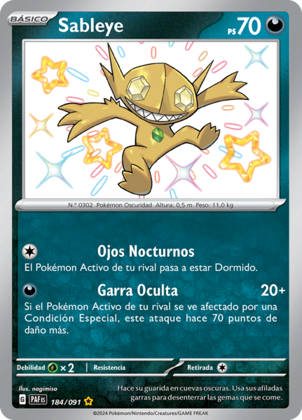 Sableye (Evoluciones en Paldea TCG) - WikiDex, la enciclopedia Pokémon