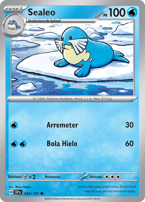 Sealeo (Chispas Fulgurantes TCG) - WikiDex, la enciclopedia Pokémon