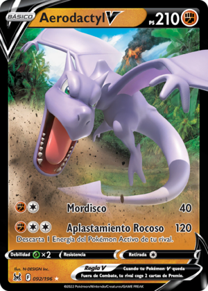 Aerodactyl V-ASTRO (Origen Perdido TCG) - WikiDex, la enciclopedia Pokémon