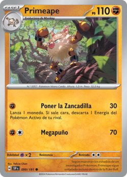 Primeape (Chispas Fulgurantes TCG) - WikiDex, la enciclopedia Pokémon