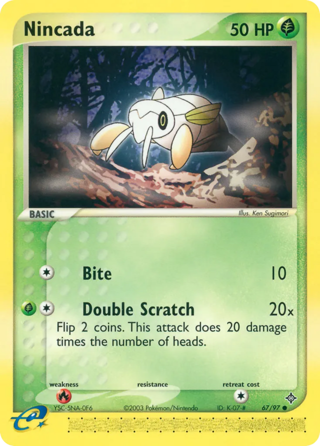 Nincada (Dragon 67 TCG) - WikiDex, la enciclopedia Pokémon