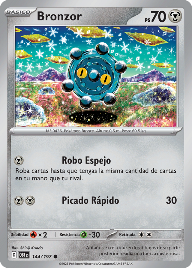 Bronzor (Llamas Obsidianas TCG) - WikiDex, la enciclopedia Pokémon