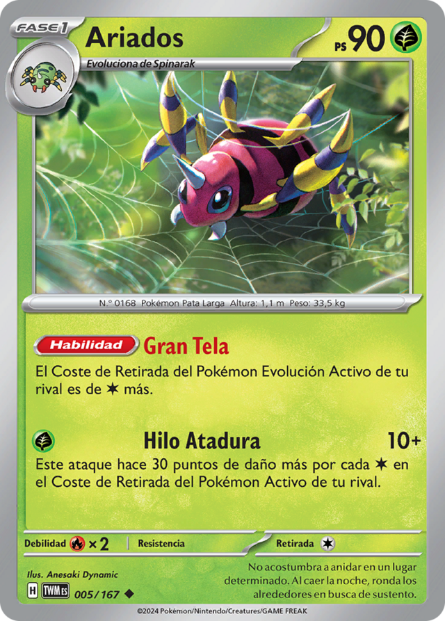 Ariados (Mascarada Crepuscular TCG) - WikiDex, la enciclopedia Pokémon