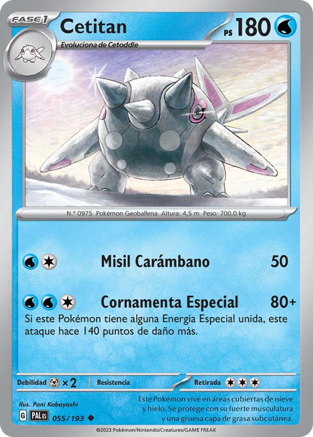 Cetitan (Evoluciones en Paldea TCG) - WikiDex, la enciclopedia Pokémon