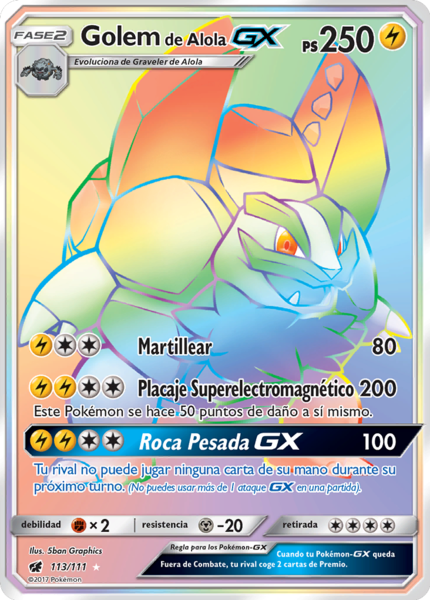 Golem de Alola-GX (Invasión Carmesí TCG) - WikiDex, la enciclopedia Pokémon