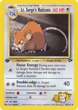 Lt. Surge's Rattata (Gym Challenge TCG) - WikiDex, la enciclopedia Pokémon
