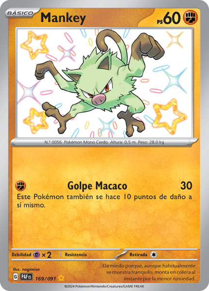 Mankey (Escarlata y Púrpura TCG) - WikiDex, la enciclopedia Pokémon