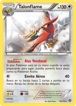 Talonflame TURBO (Asedio de Vapor TCG) - WikiDex, la enciclopedia Pokémon