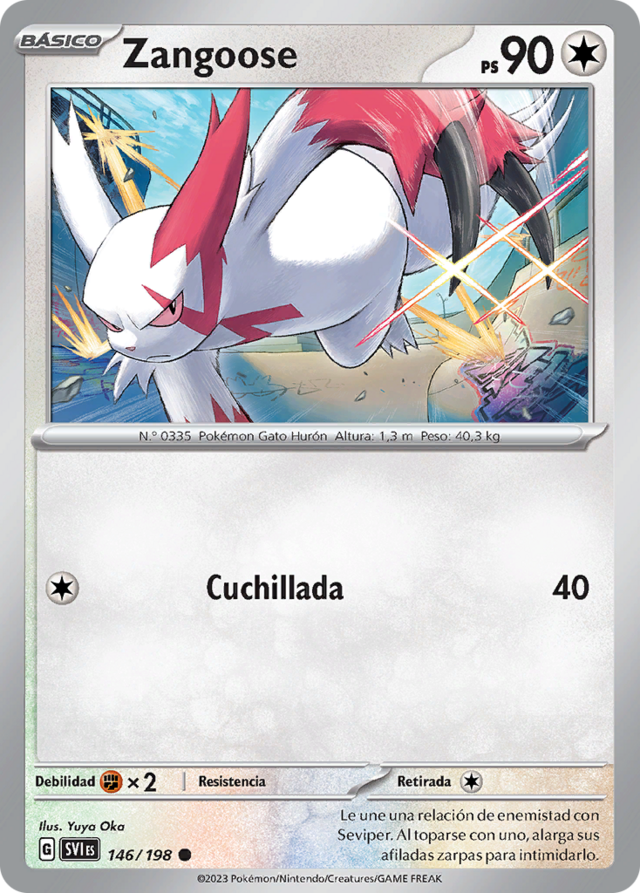 Zangoose (Escarlata y Púrpura 146 TCG) - WikiDex, la enciclopedia Pokémon