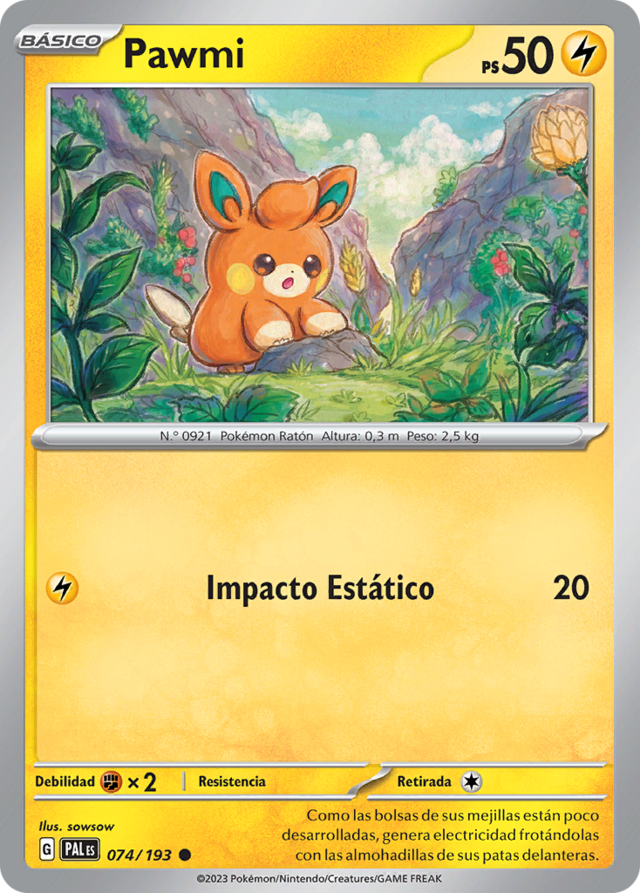 Pawmi (Evoluciones en Paldea TCG) - WikiDex, la enciclopedia Pokémon