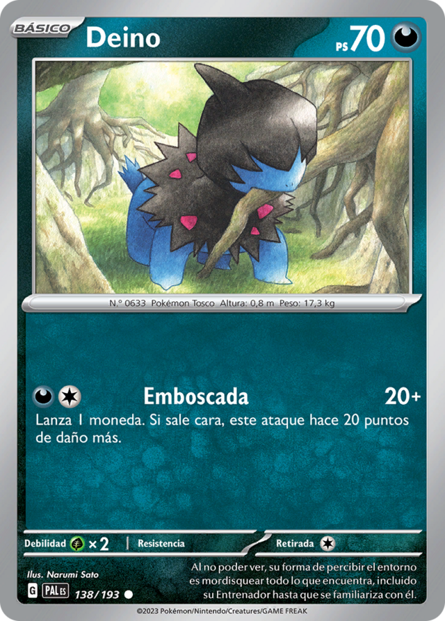 Deino (Evoluciones en Paldea TCG) - WikiDex, la enciclopedia Pokémon