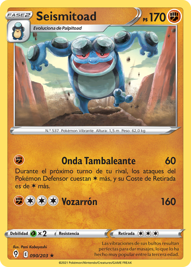 Seismitoad (Cielos Evolutivos TCG) - WikiDex, la enciclopedia Pokémon