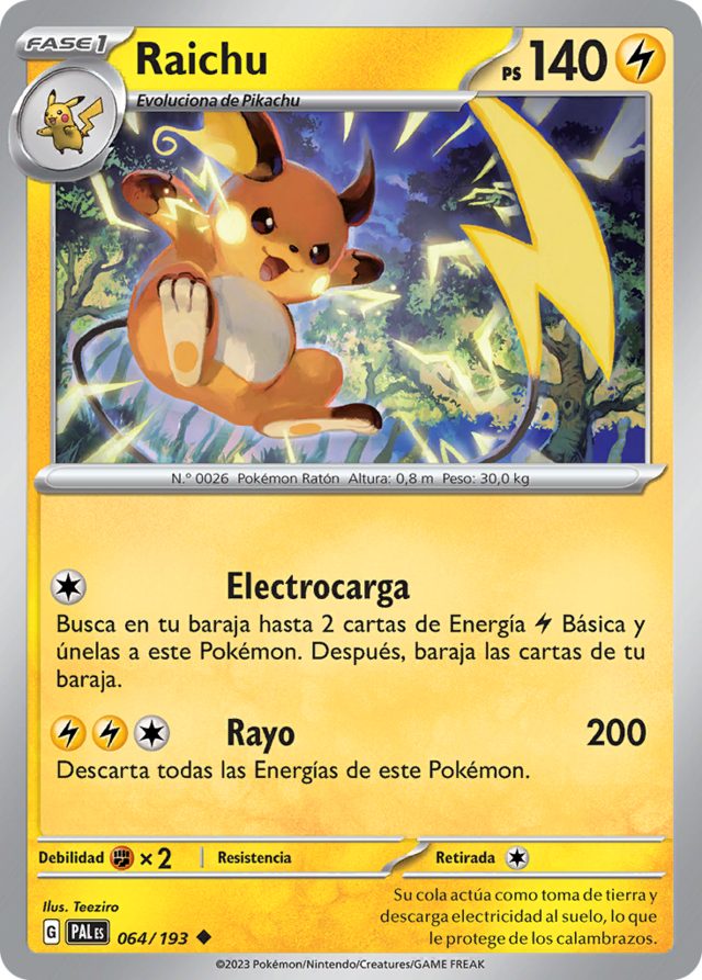Raichu (Evoluciones en Paldea TCG) - WikiDex, la enciclopedia Pokémon