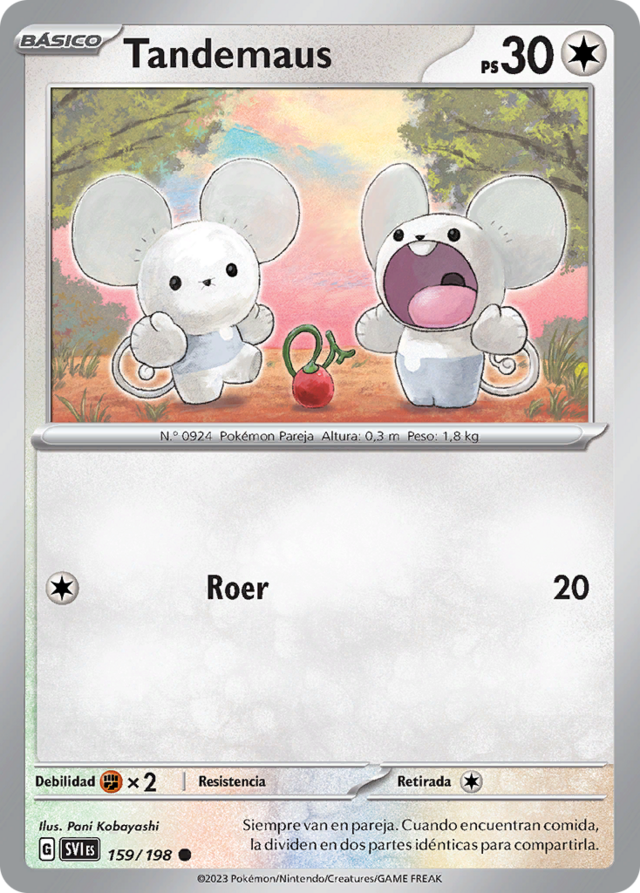 Tandemaus (Escarlata y Púrpura 159 TCG) - WikiDex, la enciclopedia Pokémon
