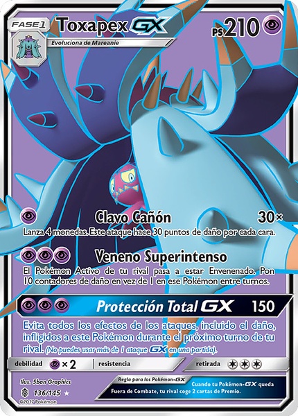 Toxapex-GX (Albor de Guardianes TCG) - WikiDex, la enciclopedia Pokémon