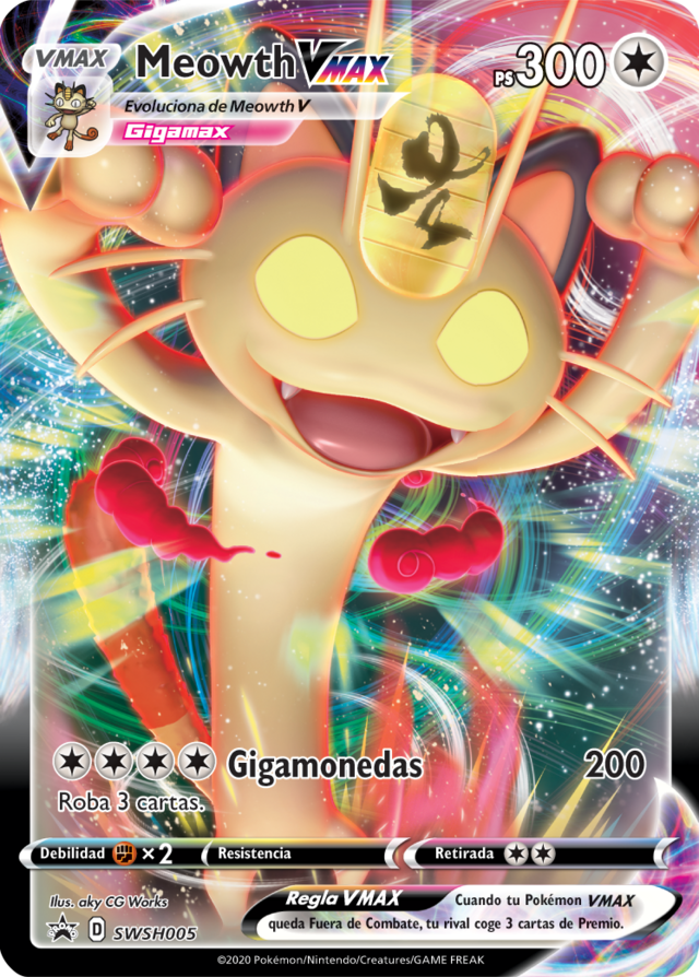 Meowth VMAX (SWSH Promo 5 TCG) - WikiDex, la enciclopedia Pokémon