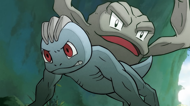 Archivo:VEP03 Machop haciendo flexiones con un Geodude sobre su espalda ...