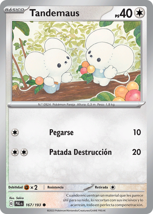 Tandemaus (Evoluciones en Paldea 167 TCG) - WikiDex, la enciclopedia ...