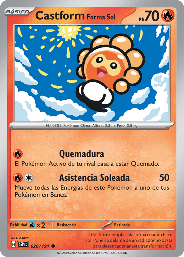 Castform Forma Sol (Chispas Fulgurantes TCG) - WikiDex, la enciclopedia ...