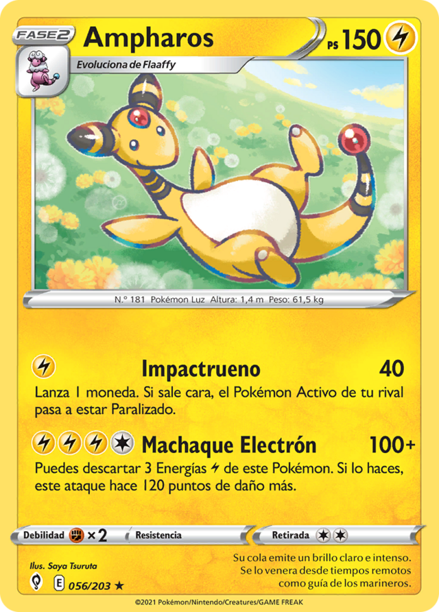 Ampharos (Cielos Evolutivos TCG) - WikiDex, la enciclopedia Pokémon