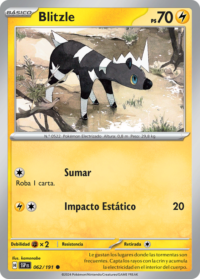 Blitzle (Chispas Fulgurantes TCG) - WikiDex, la enciclopedia Pokémon