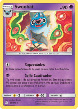 Swoobat (Eclipse Cósmico TCG) - WikiDex, la enciclopedia Pokémon