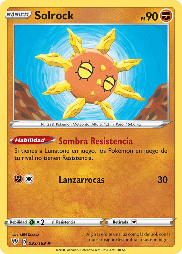 Solrock (Oscuridad Incandescente TCG) - WikiDex, la enciclopedia Pokémon