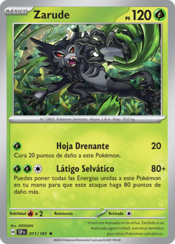 Zarude (Chispas Fulgurantes TCG) - WikiDex, la enciclopedia Pokémon