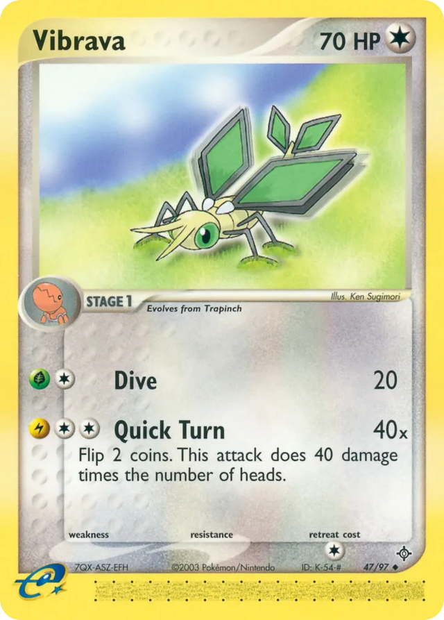 Vibrava (Dragon 47 TCG) - WikiDex, la enciclopedia Pokémon