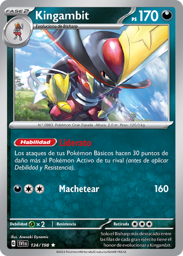 Kingambit (Escarlata y Púrpura TCG) - WikiDex, la enciclopedia Pokémon